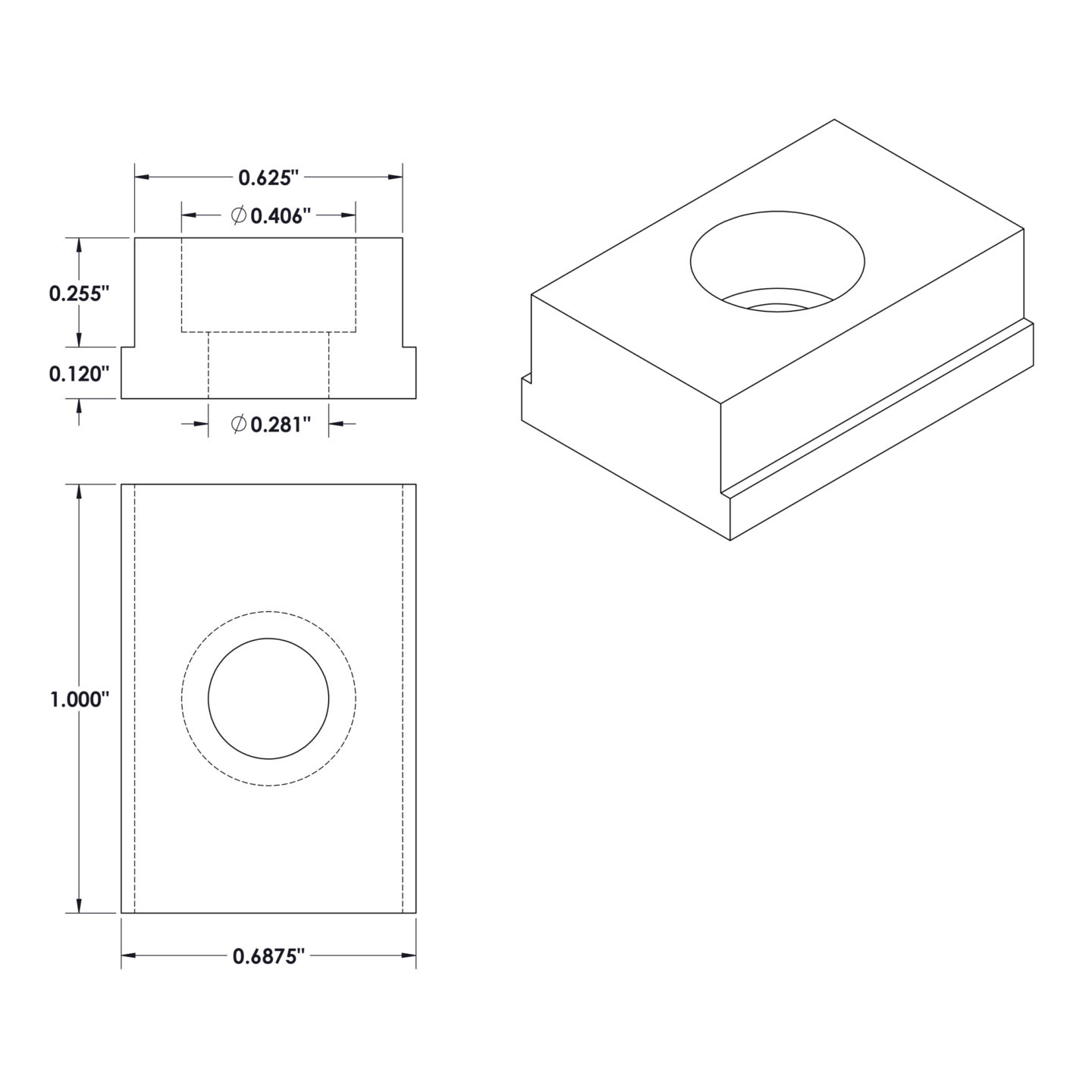 Kurt 6" D-Series Fixture Key Set 11/16 x 5/8 inch - D50-33A - Kurt ...