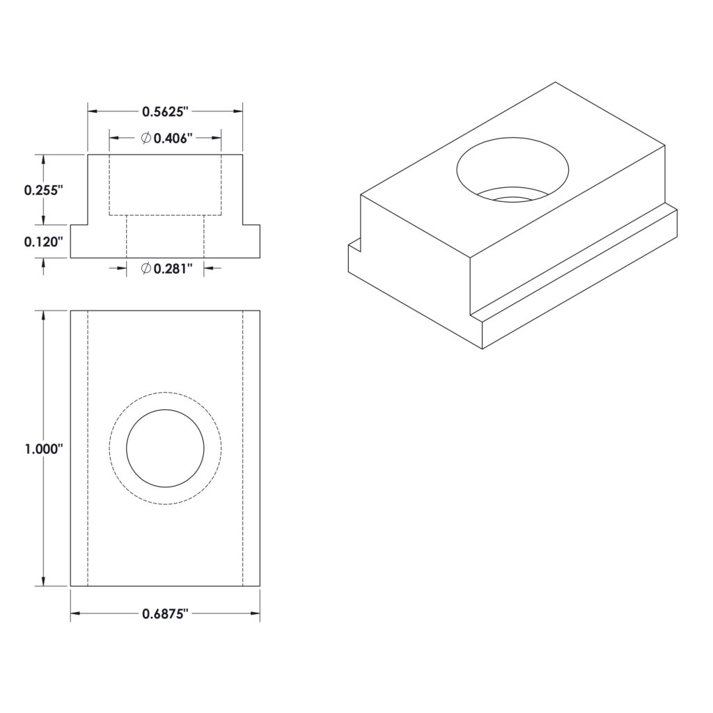 Kurt 6" D-Series Fixture Key Set 11/16 x 9/16 inch - D50-33D - Kurt ...