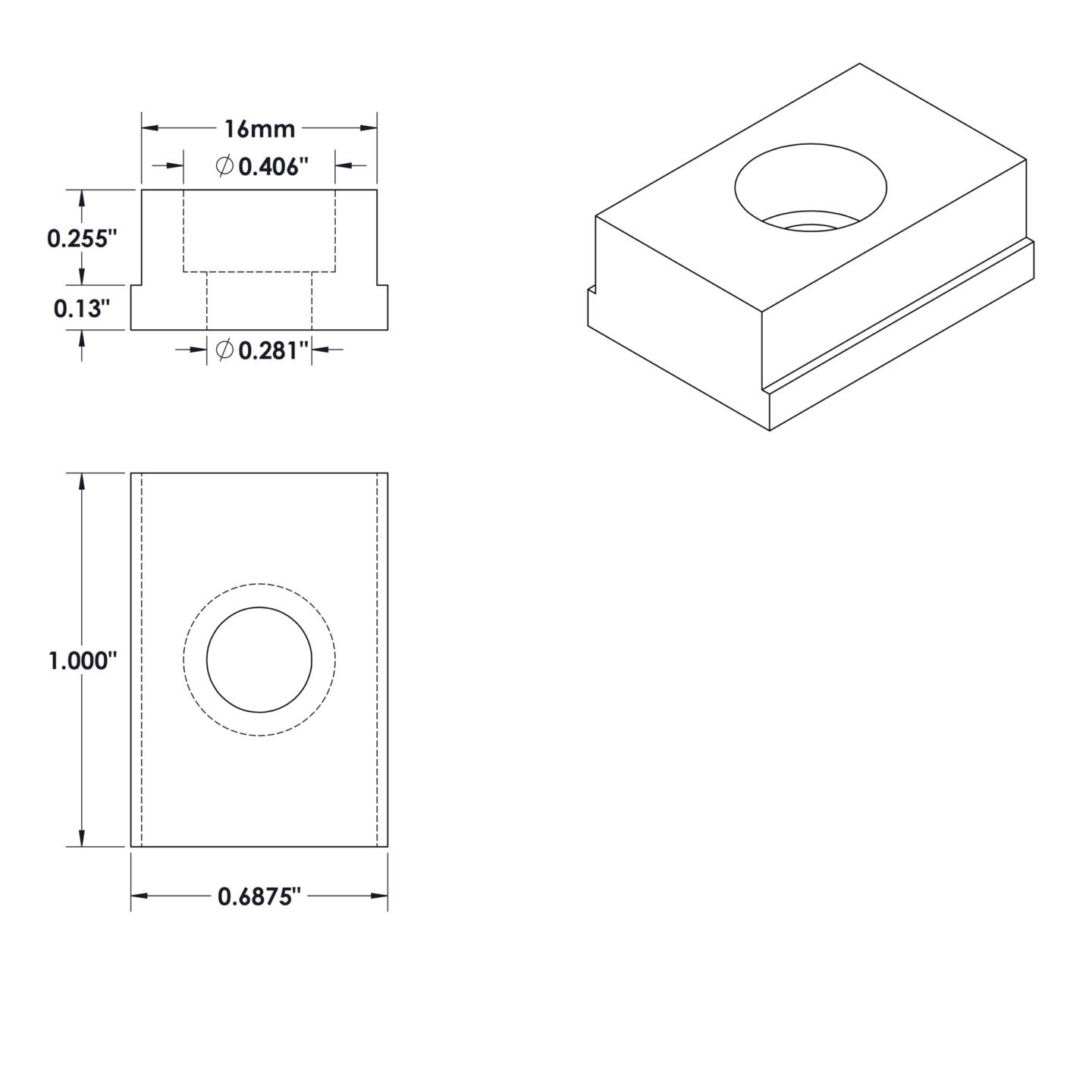 Kurt 6" D-Series Fixture Key Set 11/16 inch x 16 mm - D50-33M16 - Kurt ...