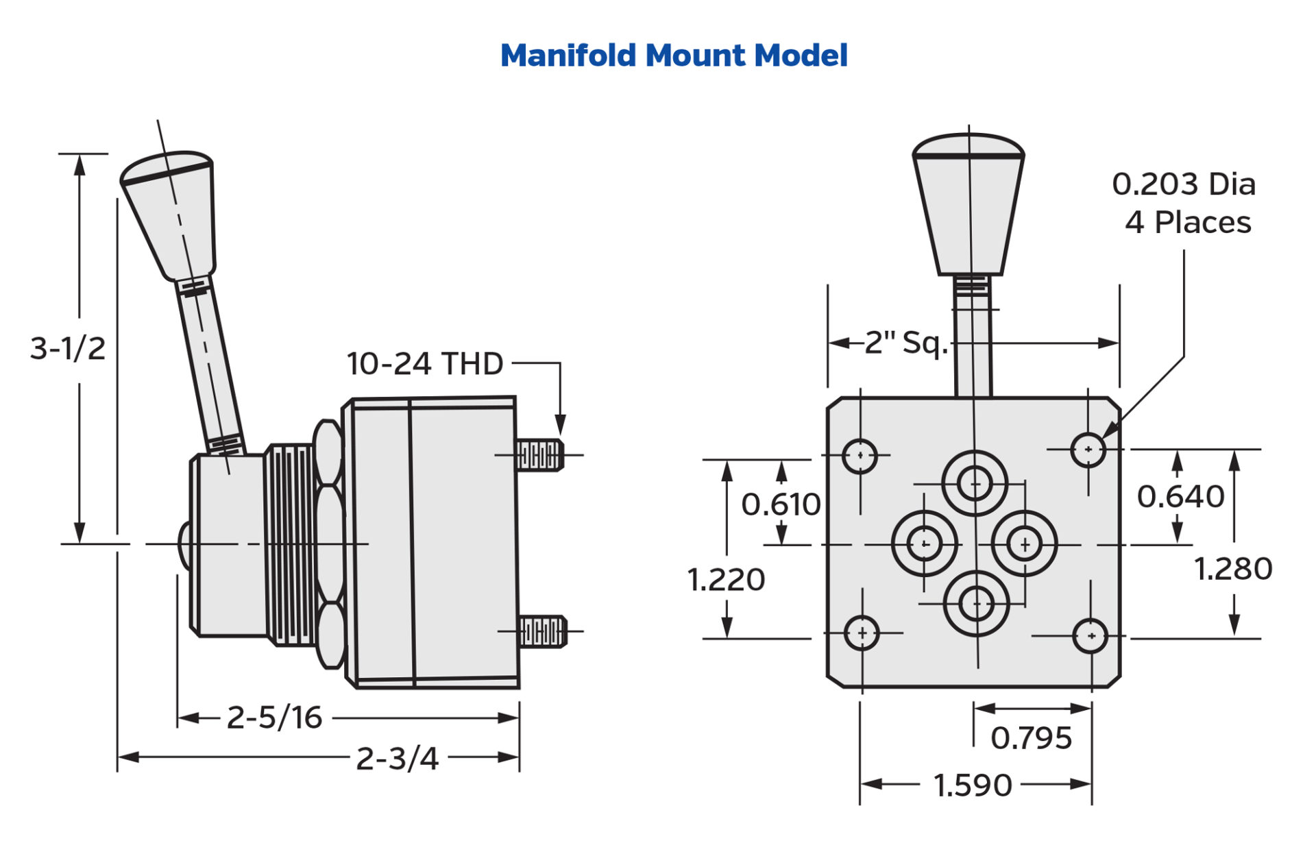 Kurt Directional Control Valve - D03 Manifold Mount - KDC-M045NS - Kurt ...