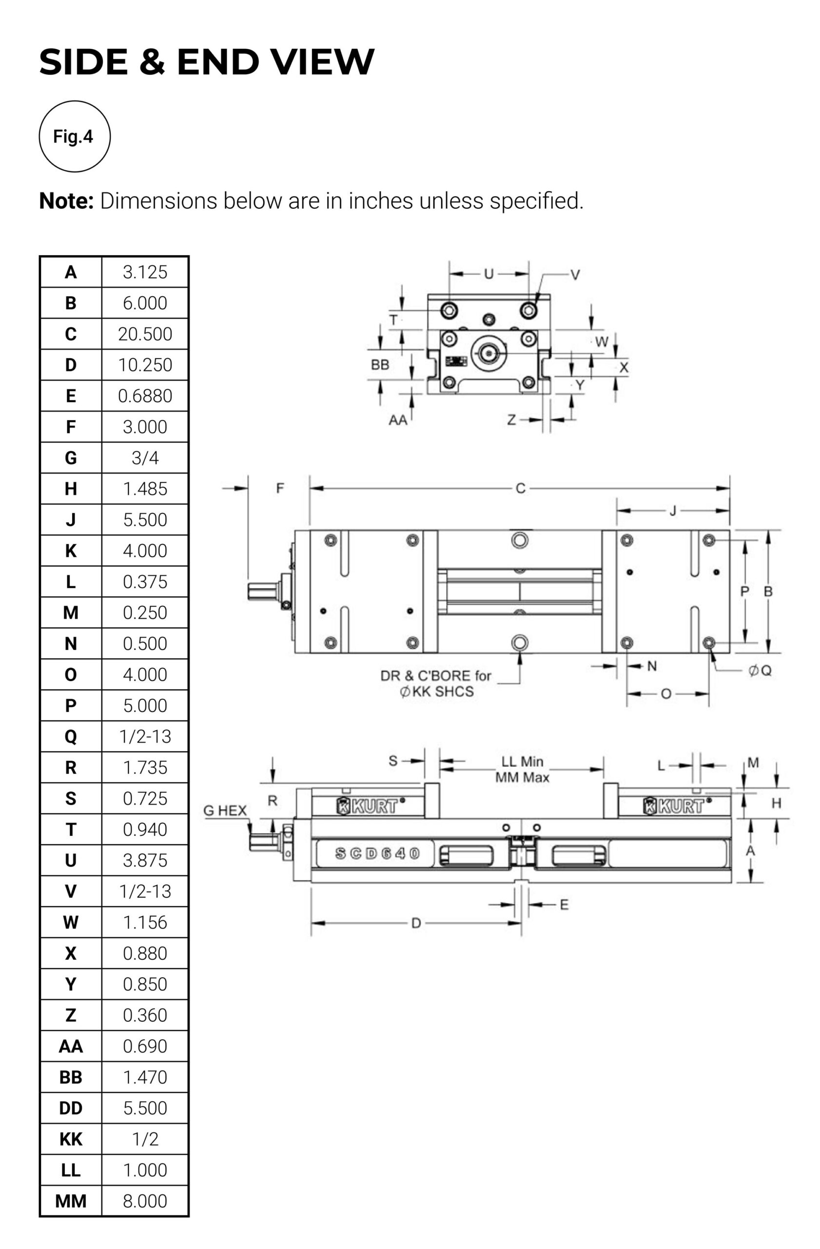 Kurt Self-Centering Vise, 6" - SCD640-SD - Kurt Workholding