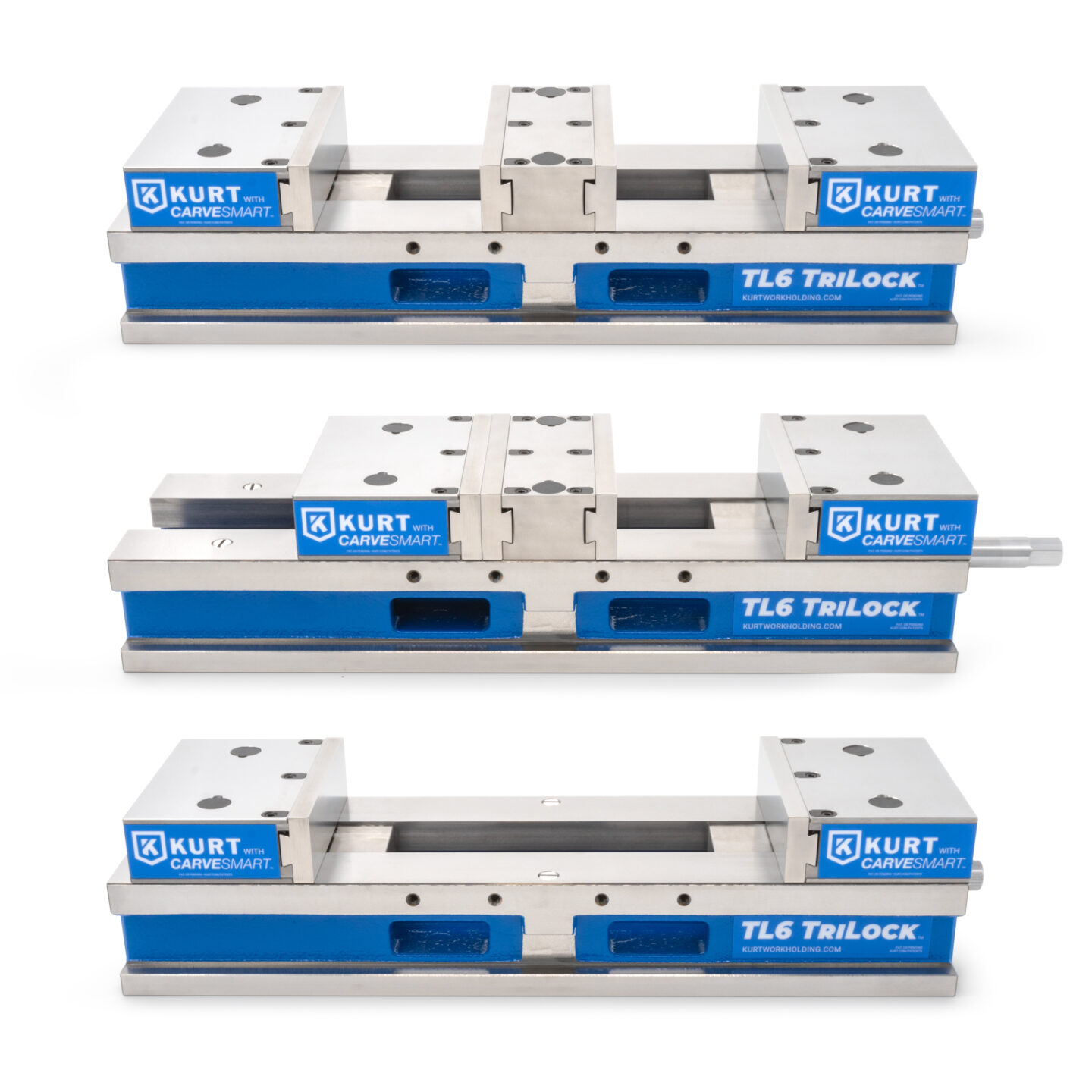 Kurt TL6CS TriLock Vise - CARVESMART Jaws - Kurt Workholding