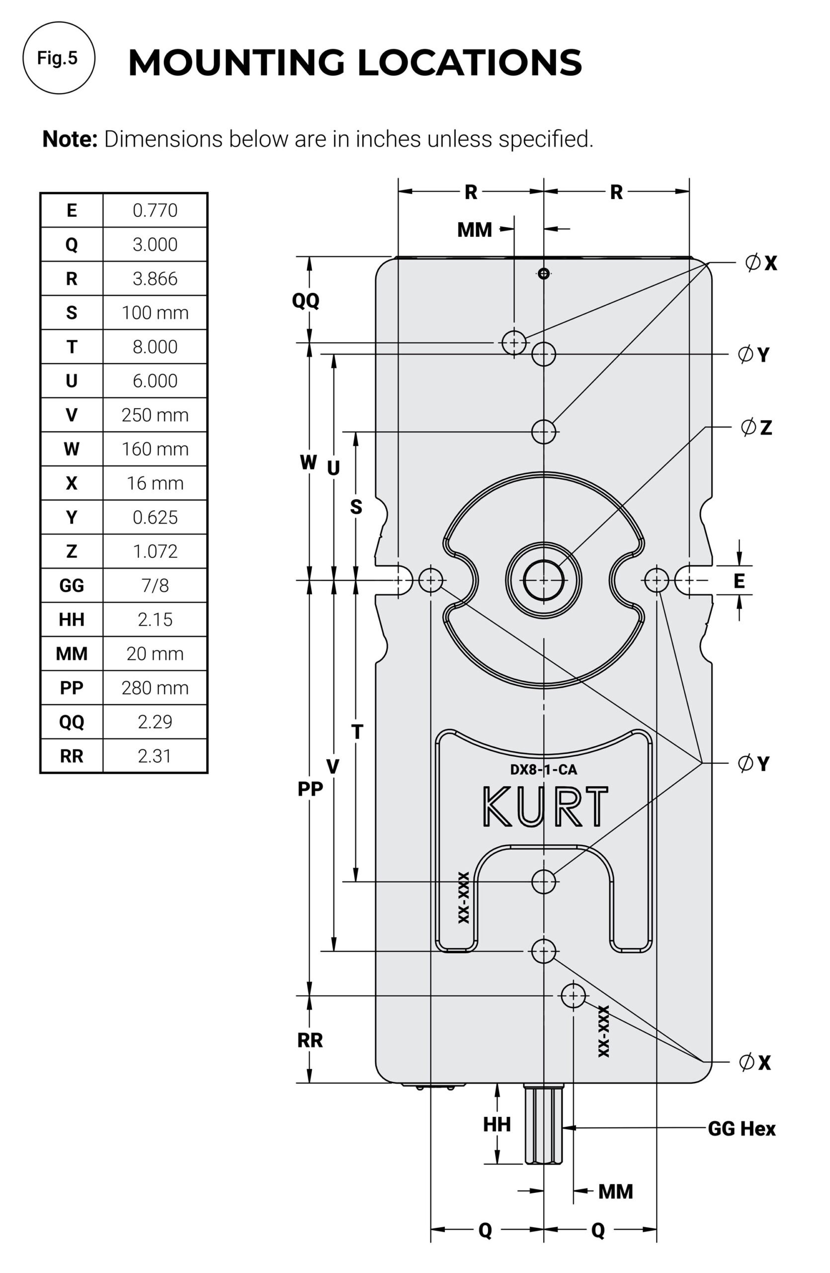 Kurt DX8R CrossOver Reverse Vise - DX8R - Kurt Workholding