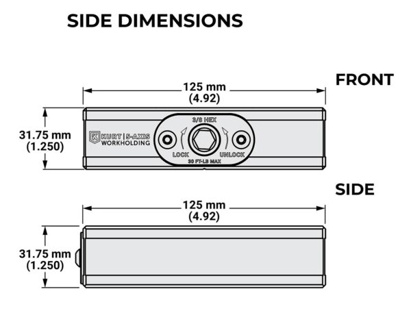 Kurt Quick Change 125 mm Base - 52-A125 - Kurt Workholding