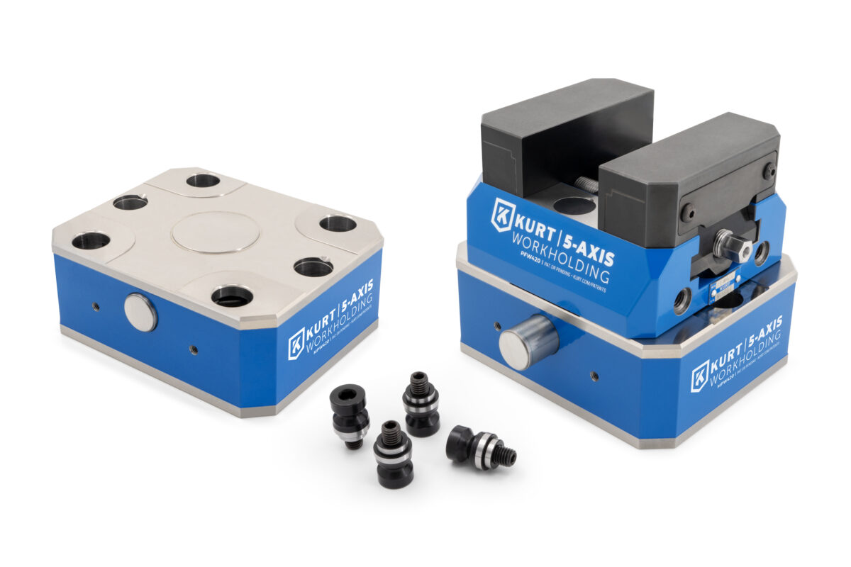 Kurt Workholding introduces new button-release 5-axis vise base - Kurt ...