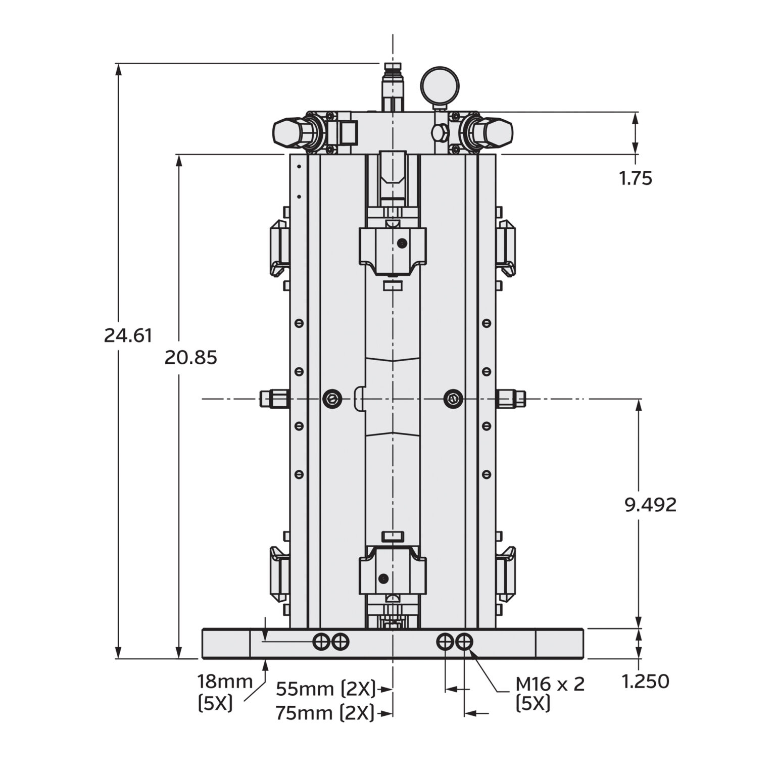 Kurt Long Hydraulic Cluster Tower - 6-inch jaws - CTHDHL64 - Kurt ...