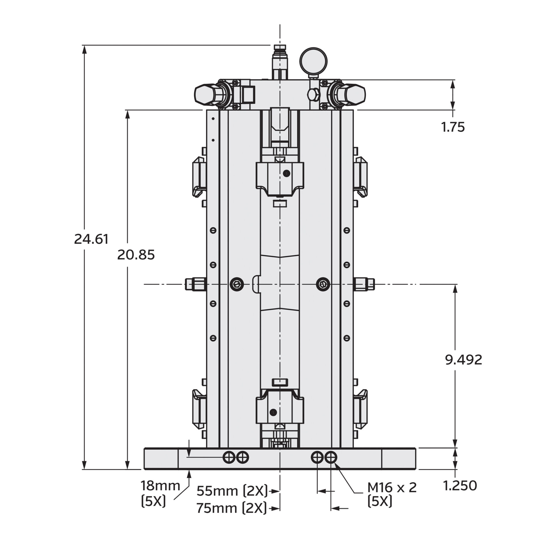 Kurt Long Hydraulic Cluster Tower - 6-inch jaws - CTHDHL64 - Kurt ...