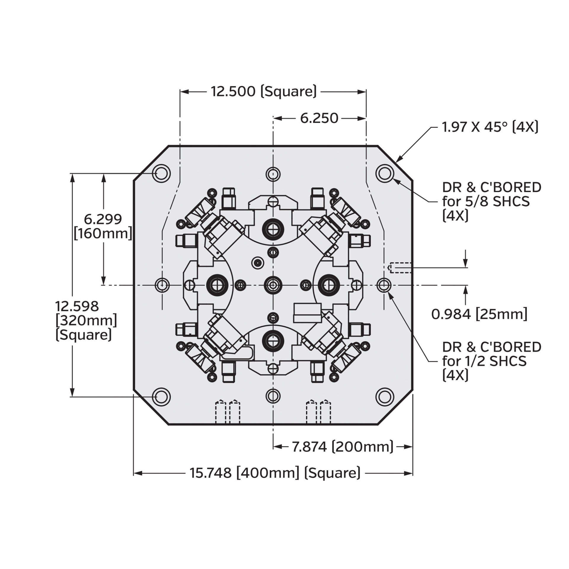 Kurt Long Hydraulic Cluster Tower - 6-inch jaws - CTHDHL64 - Kurt ...