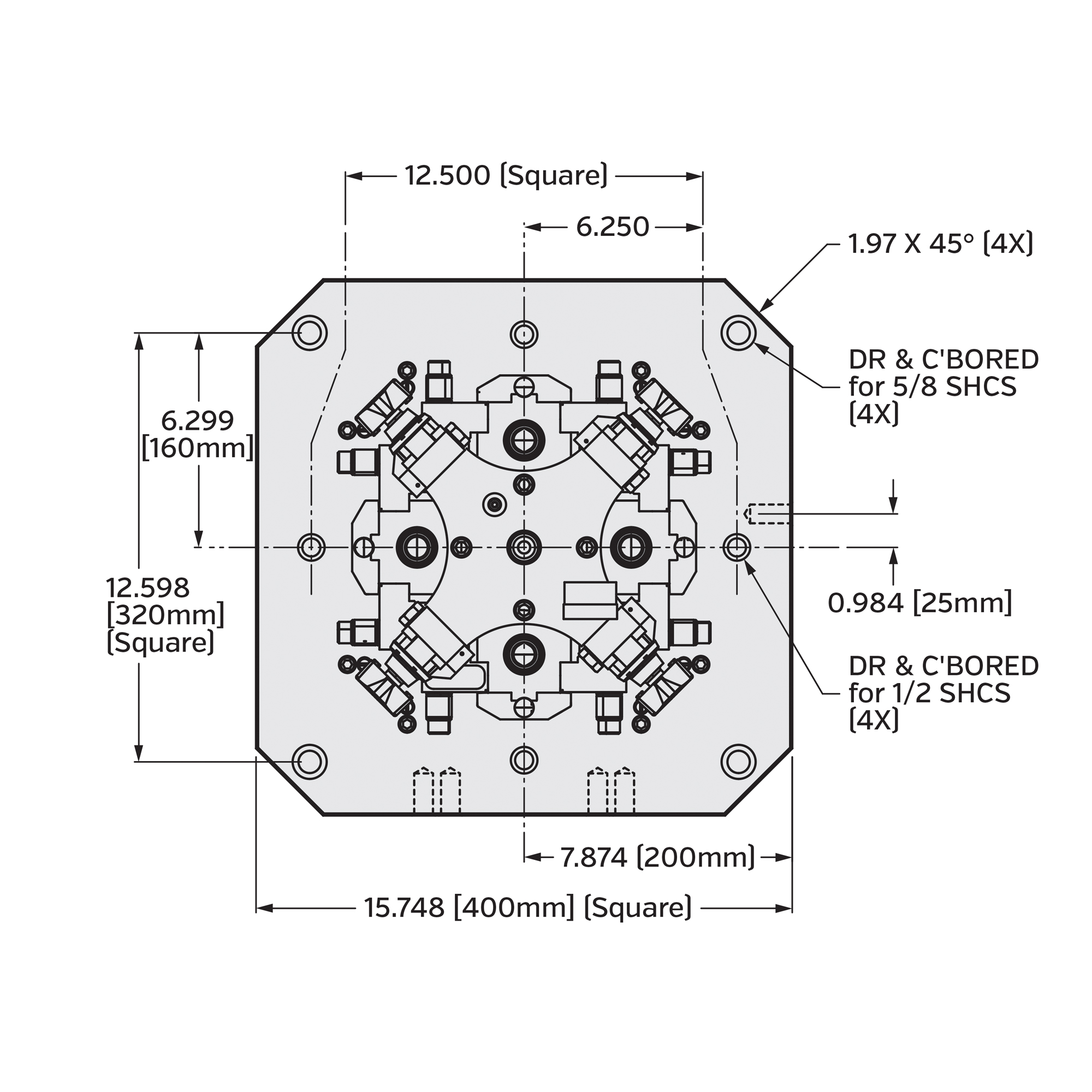 Kurt Long Hydraulic Cluster Tower - 6-inch jaws - CTHDHL64 - Kurt ...